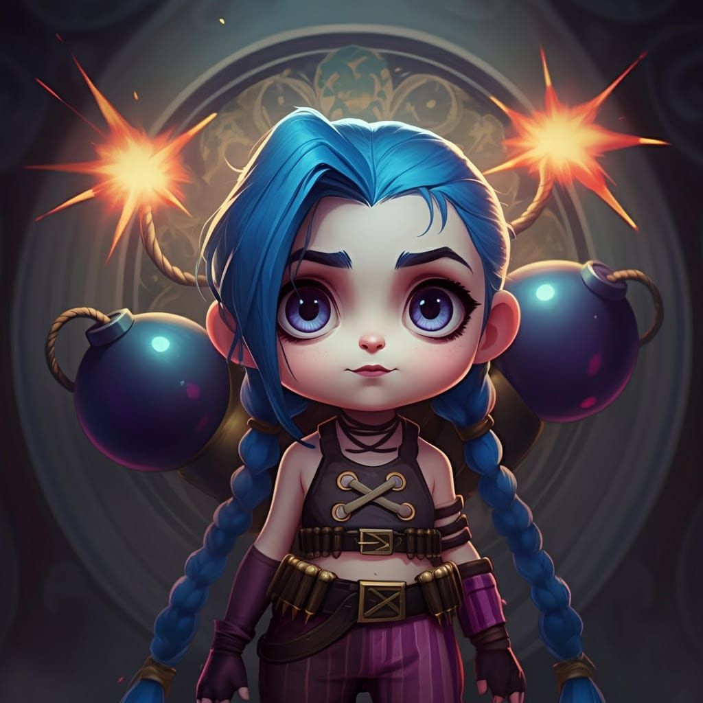 Enchanted Jinx in Whimsical Disney Style - AI Art