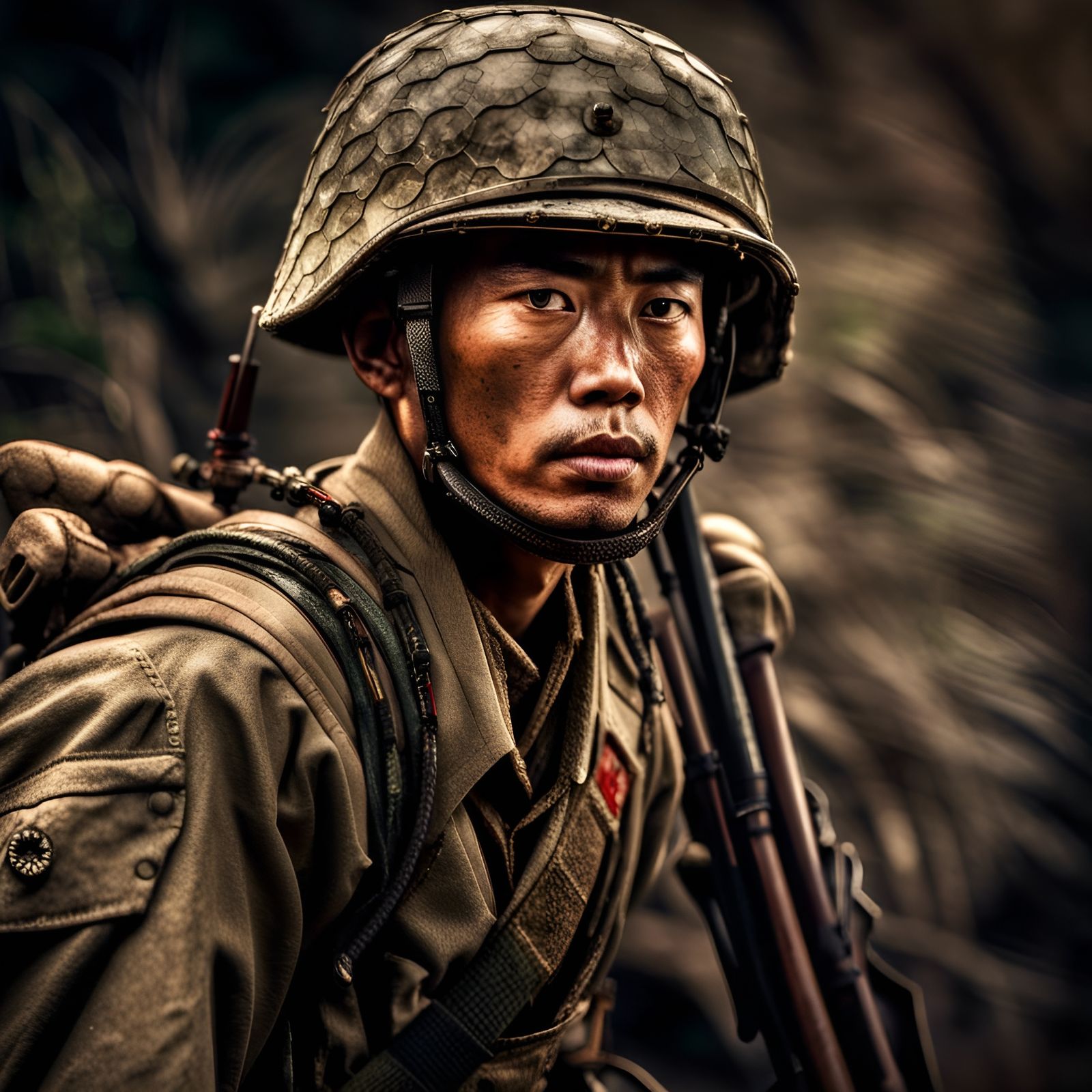 a japanese soldier off to war - AI Generated Artwork - NightCafe Creator