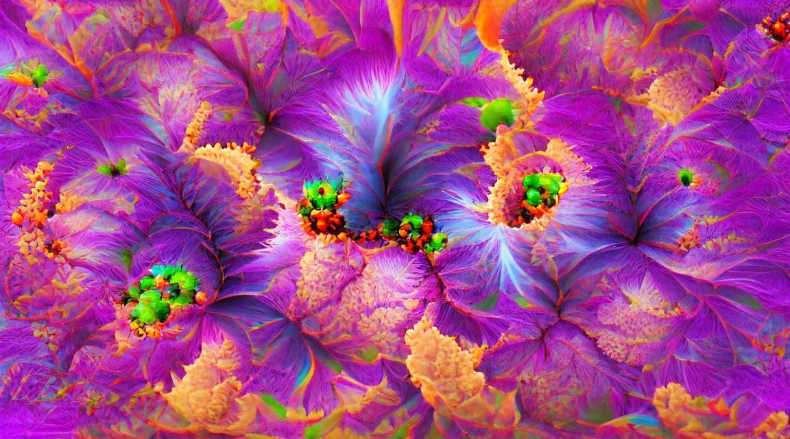 Flowers Fractals - AI Generated Artwork - NightCafe Creator