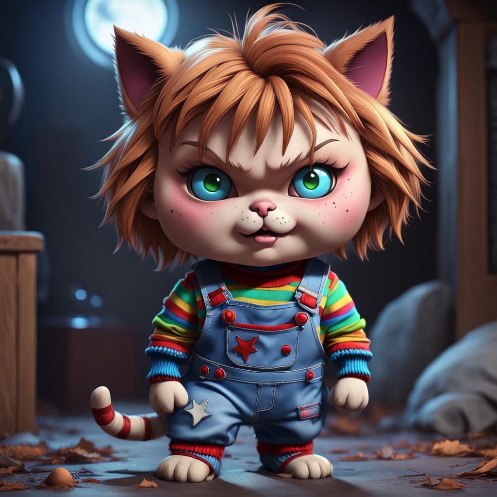 Chucky the cat - AI Generated Artwork - NightCafe Creator