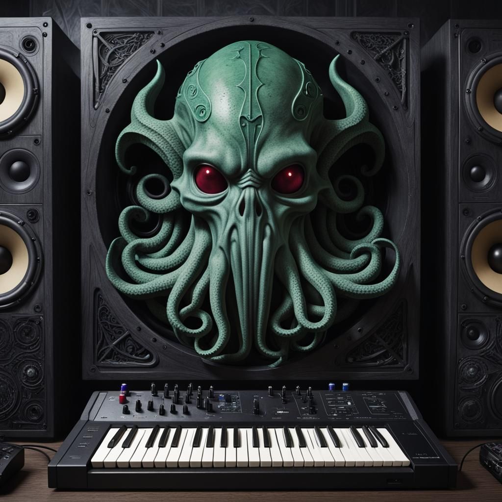 esoteric occult cthulhu make techno surealism subwoofer wall pc korg roland jupiter neptune ...