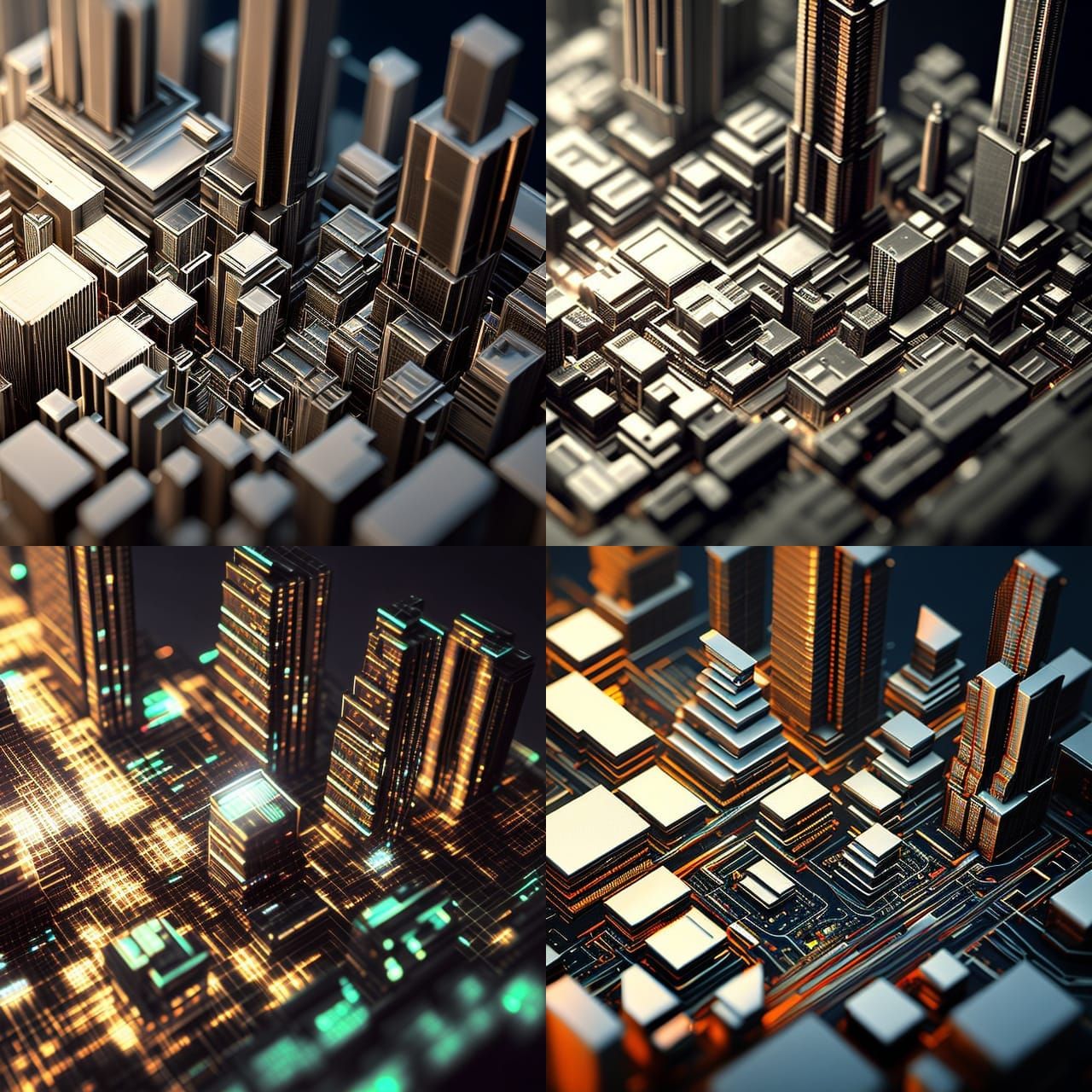 City circuitry - AI Generated Artwork - NightCafe Creator
