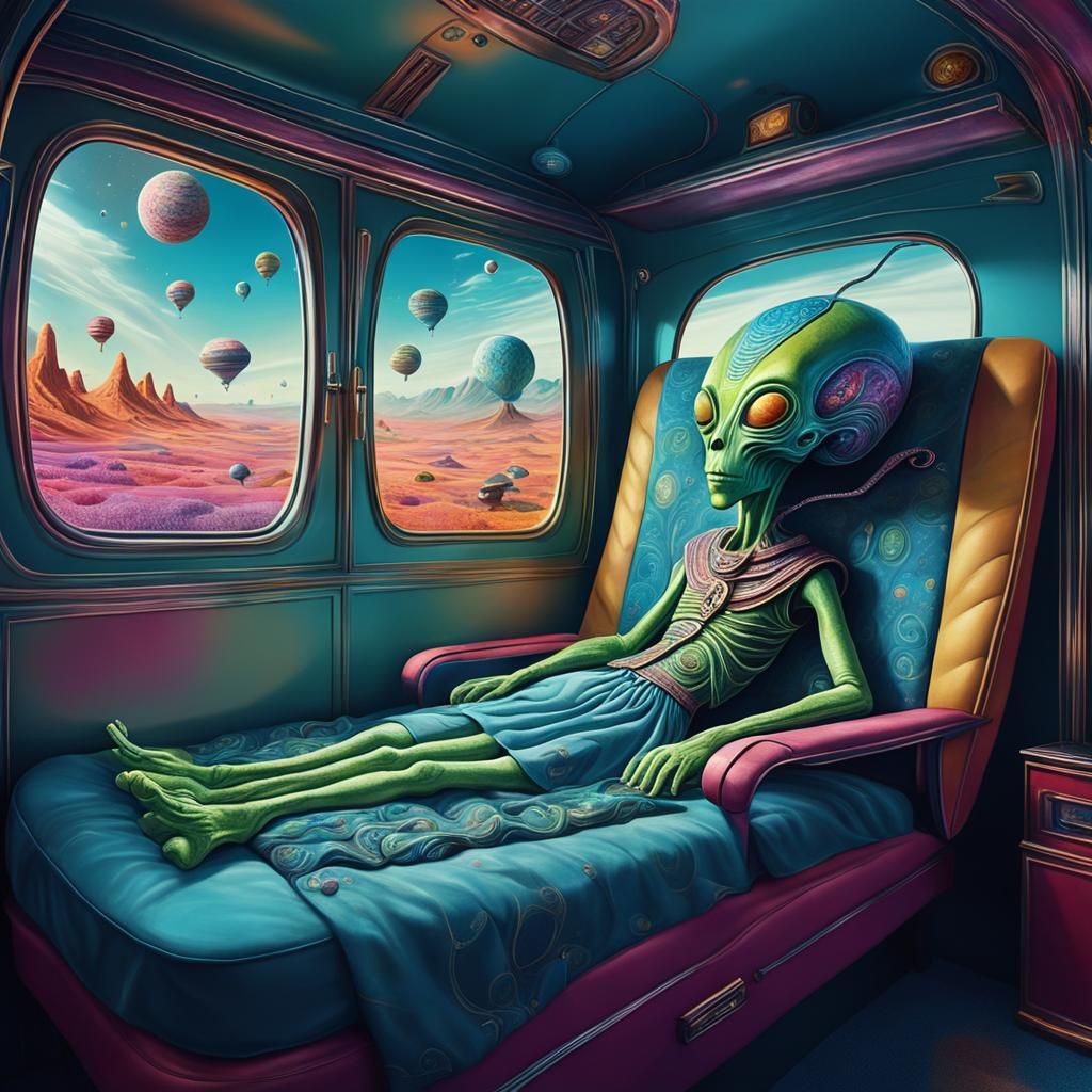 Surrealist Alien 👽 - AI Generated Artwork - NightCafe Creator