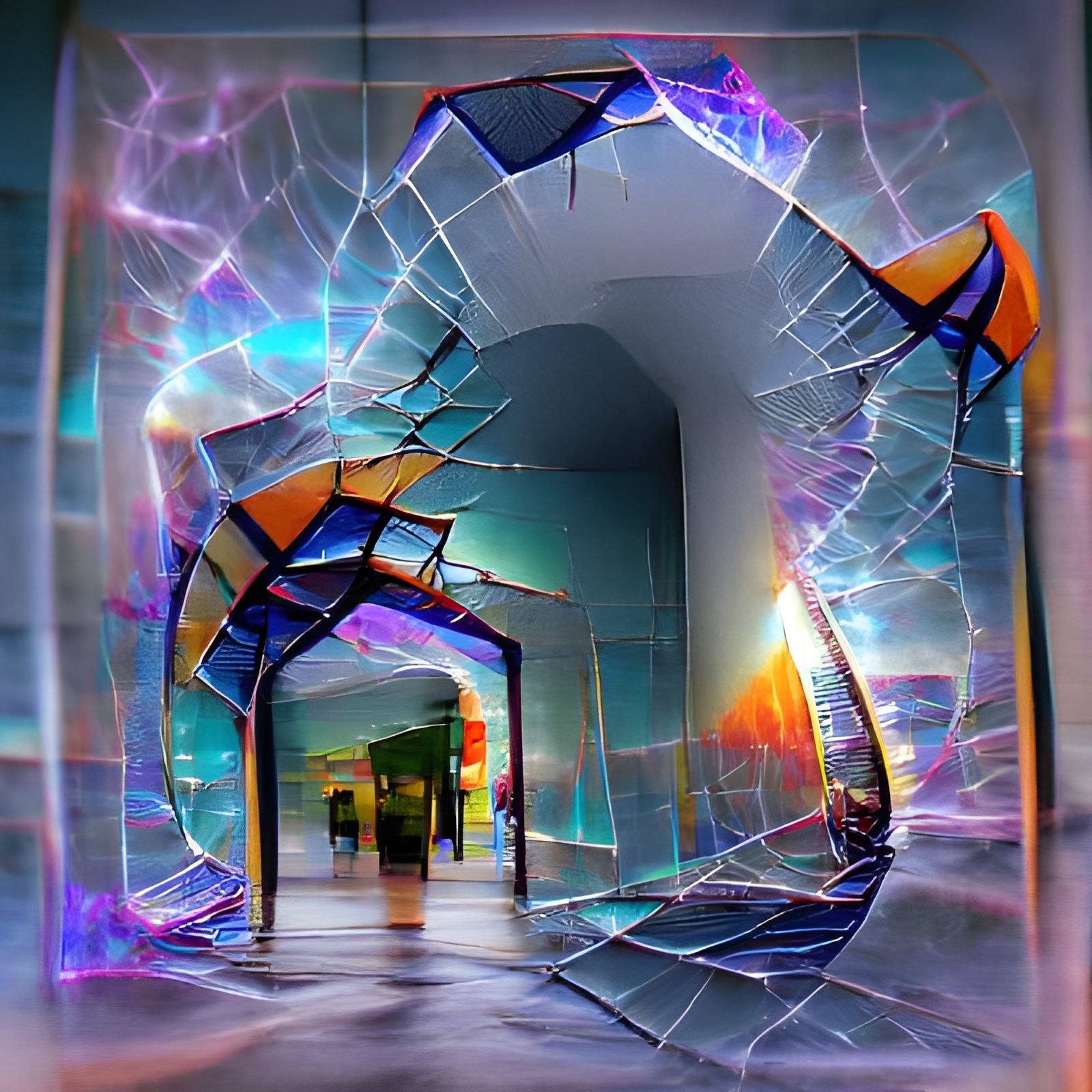 Portal to a fractured reality - AI Generated Artwork - NightCafe Creator