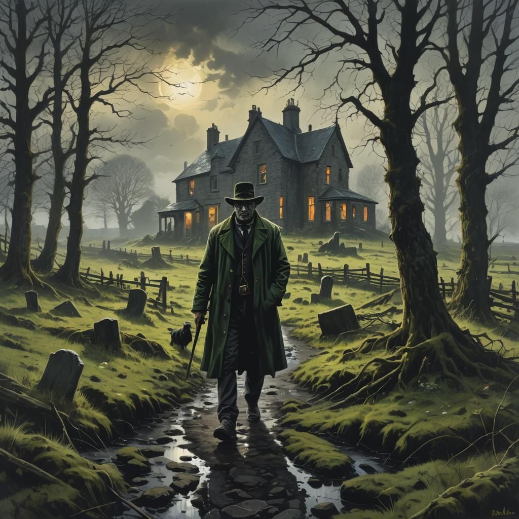haunted irish countryside horror - AI Generated Artwork - NightCafe Creator
