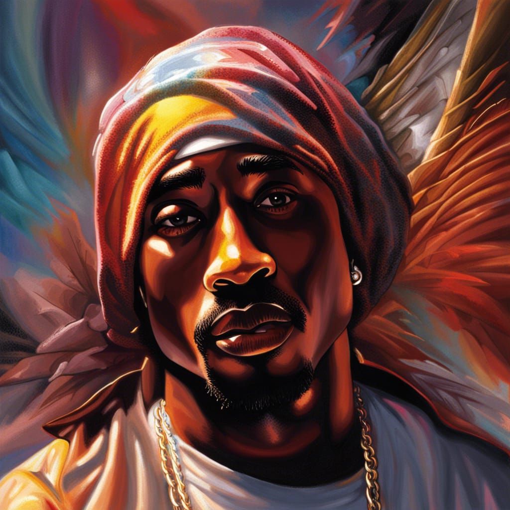 2pac among the angels - AI Generated Artwork - NightCafe Creator