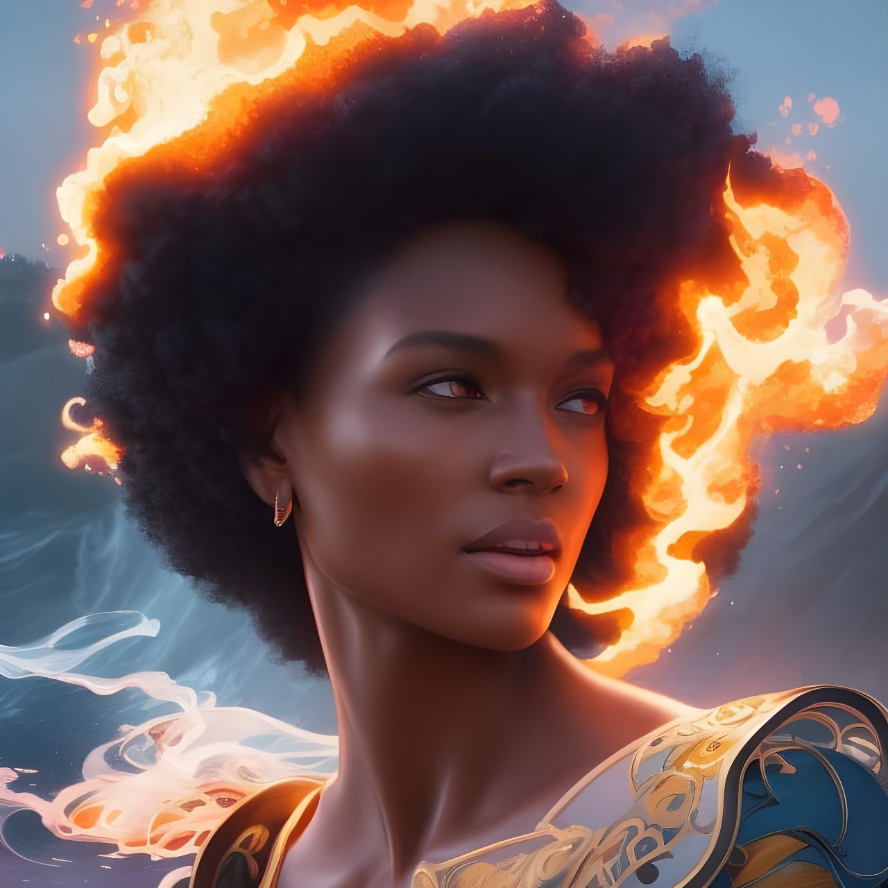 Elemental Woman - AI Generated Artwork - NightCafe Creator