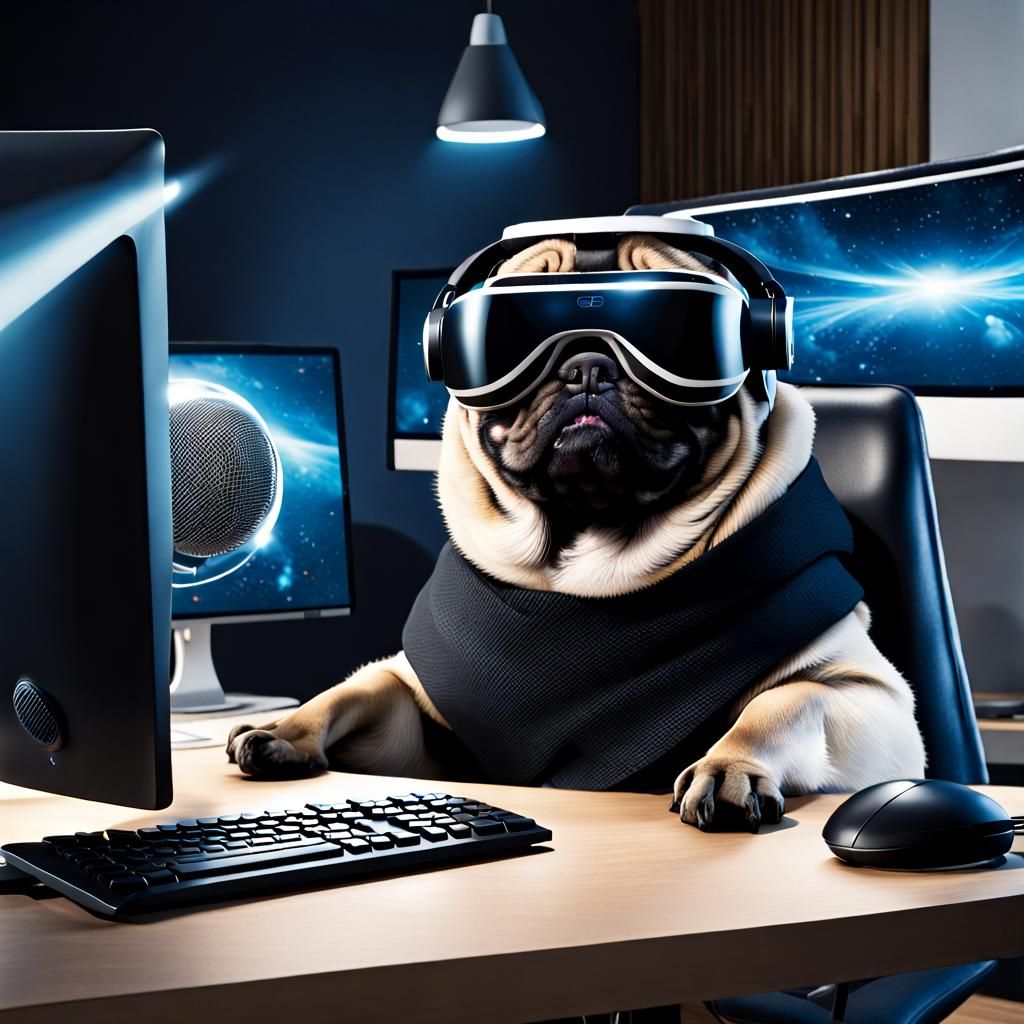 Gamer Pug - Gamer Tag PugLife - AI Generated Artwork - NightCafe Creator
