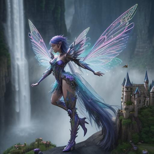 Amazingly Stunningly Beautiful colorful fancy fantasy fairy with ...