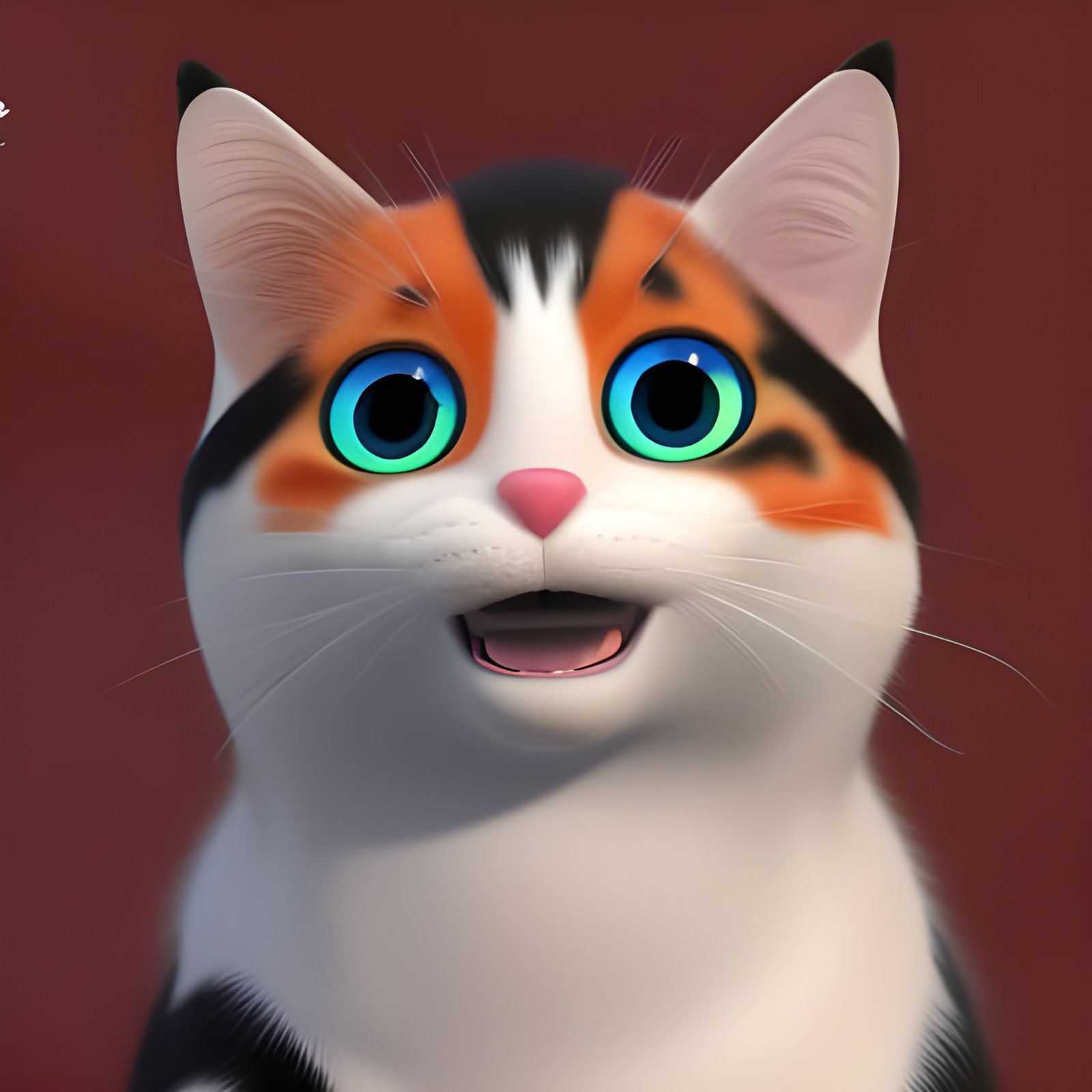 Cute calico cat - AI Generated Artwork - NightCafe Creator