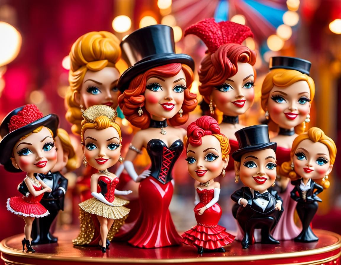 Lady Marmalade, Moulin Rouge bobblehead set - AI Generated Artwork ...