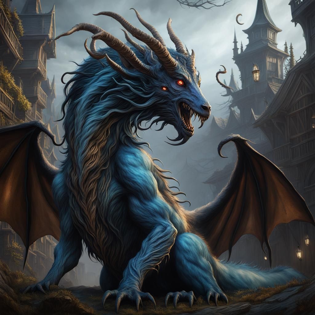 Eldritch horror Dragon - AI Generated Artwork - NightCafe Creator