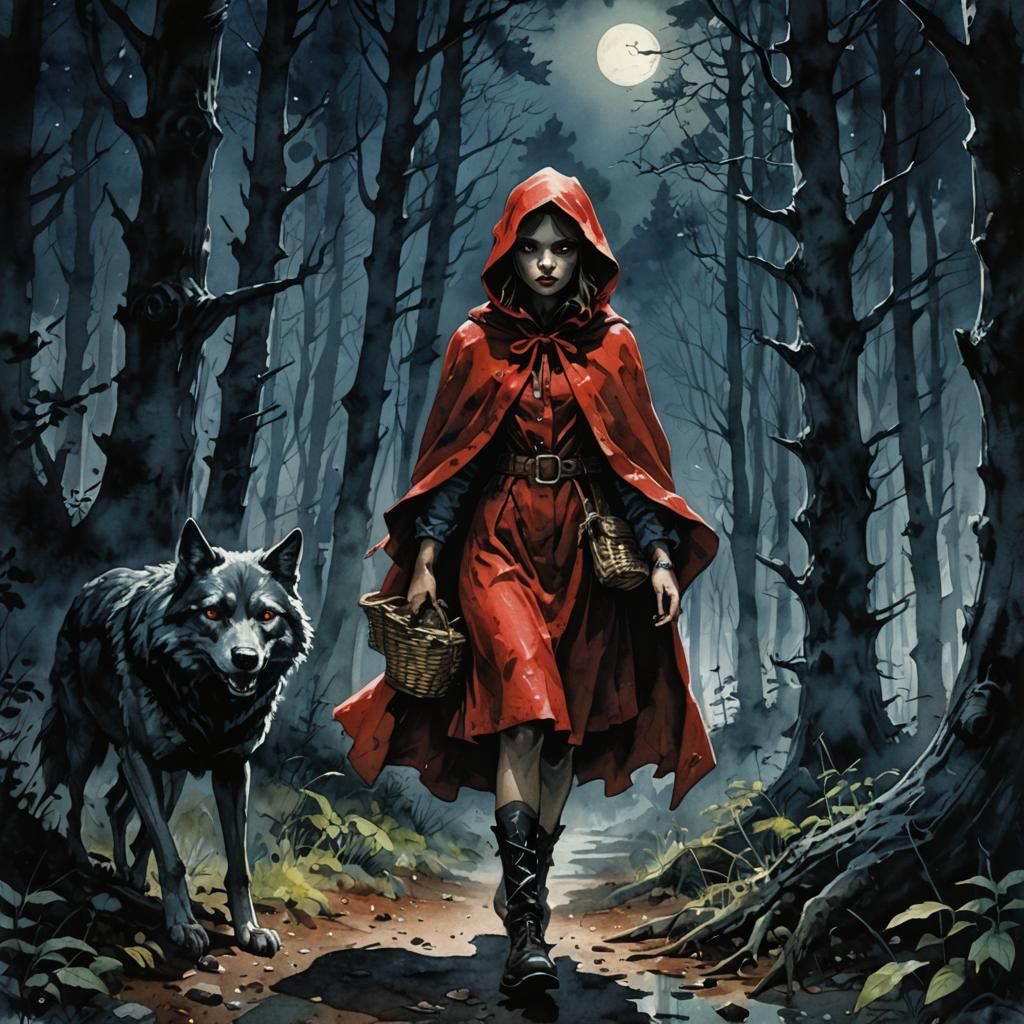 Little Red Riding Hood - AI Generated Artwork - NightCafe Creator