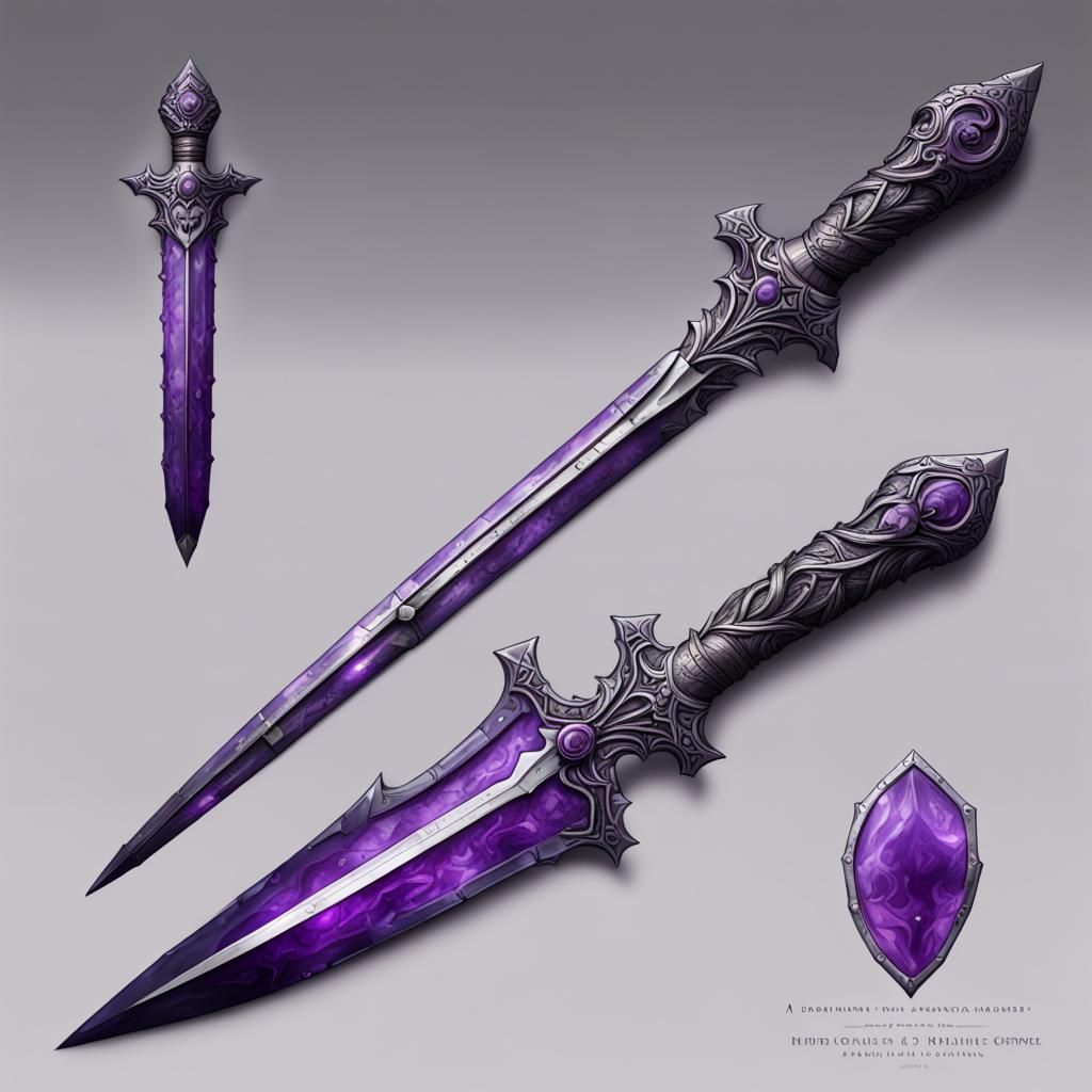 dagger of purple energy - AI Generated Artwork - NightCafe Creator