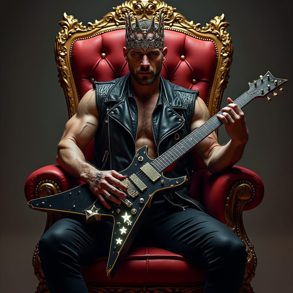 Cyberpunk King of Dark Fantasy - AI Art