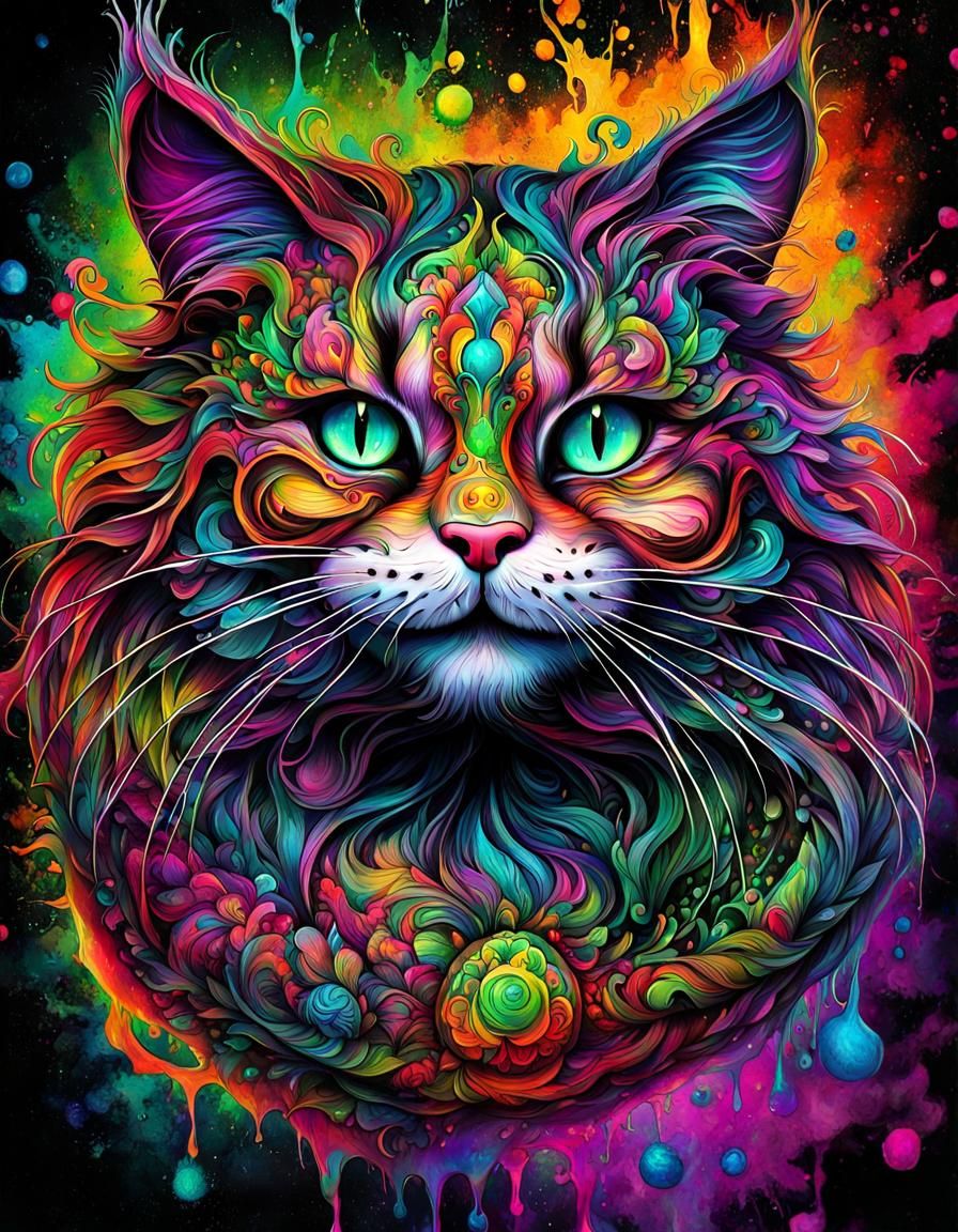 art by Alice Rahon anne stokes,Callie Fink "Ayahuasca_psychedelic_cheshire_Cat_grunge_highly ...