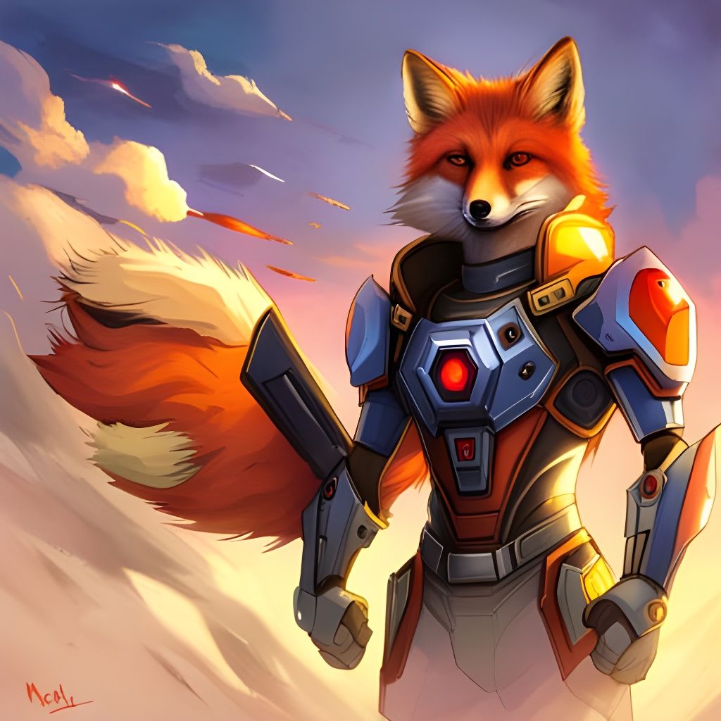 fox, mecha fox, machine fox - AI Generated Artwork - NightCafe Creator