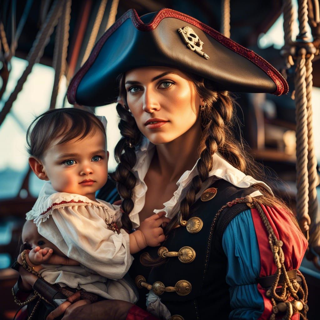 Pirate mother 2 - AI Generated Artwork - NightCafe Creator