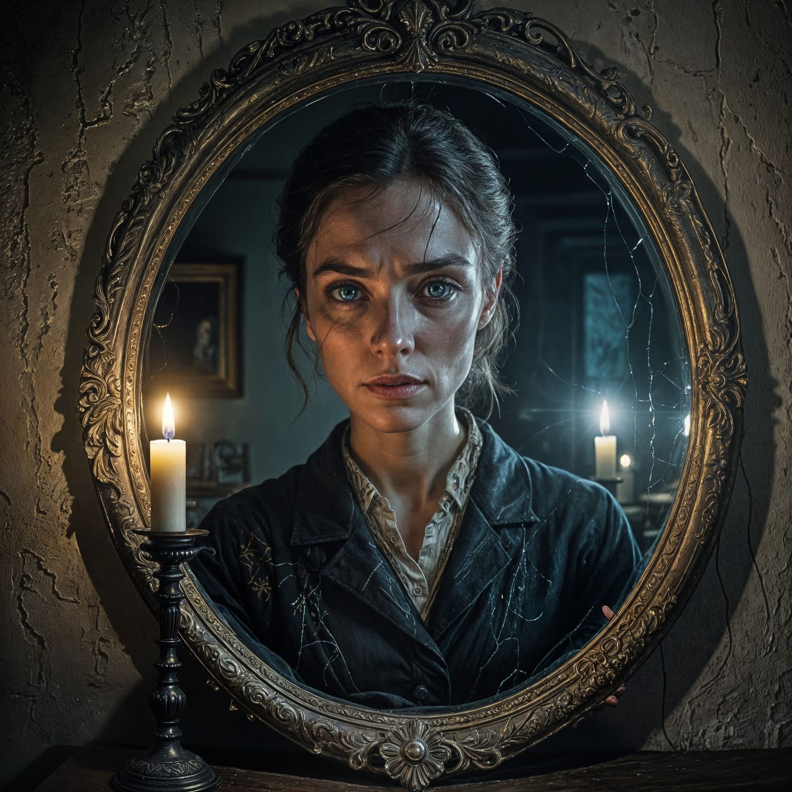 Horror mirror - AI Generated Artwork - NightCafe Creator