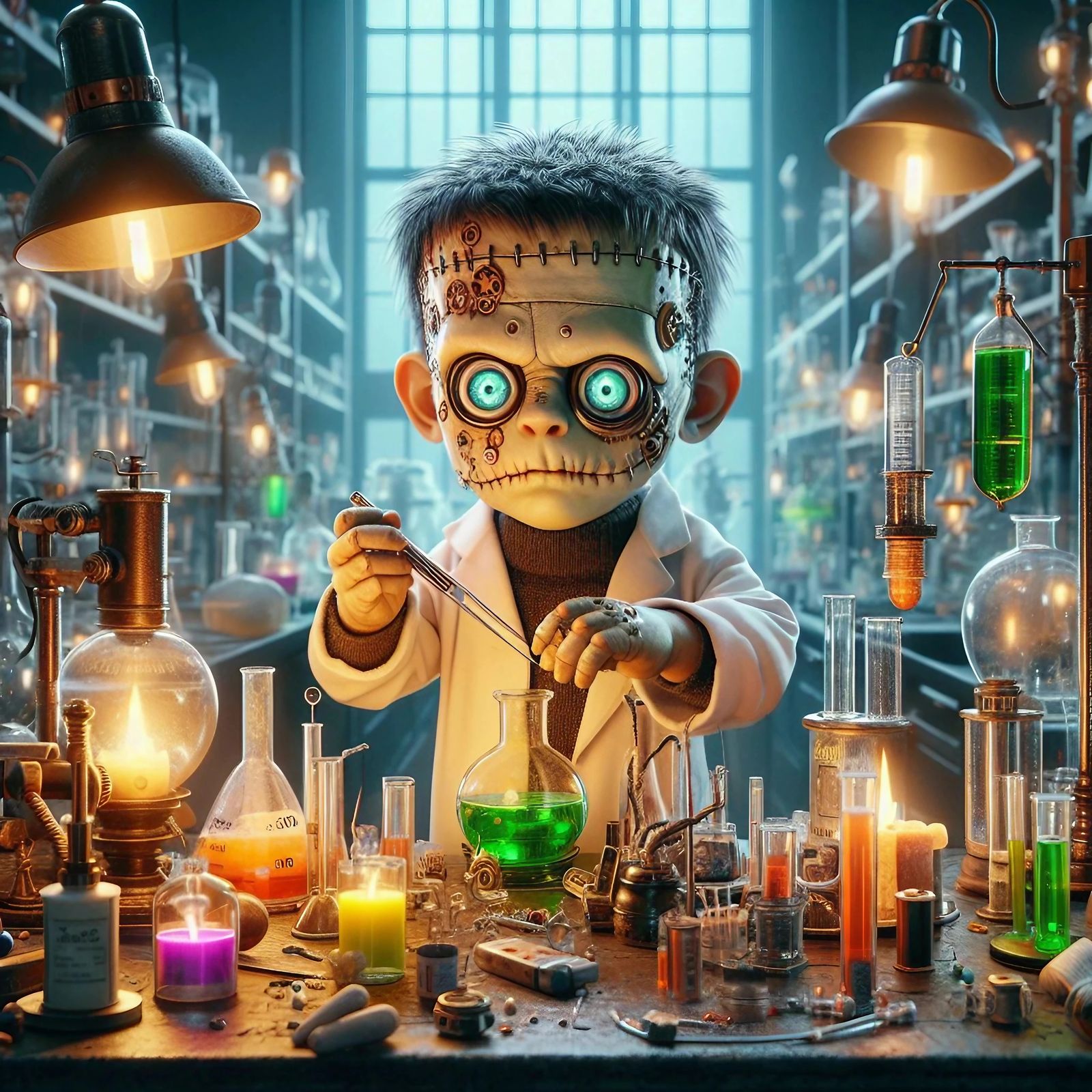 Adorable Frankenstein Mad Scientist. 1.2 - AI Generated Artwork ...
