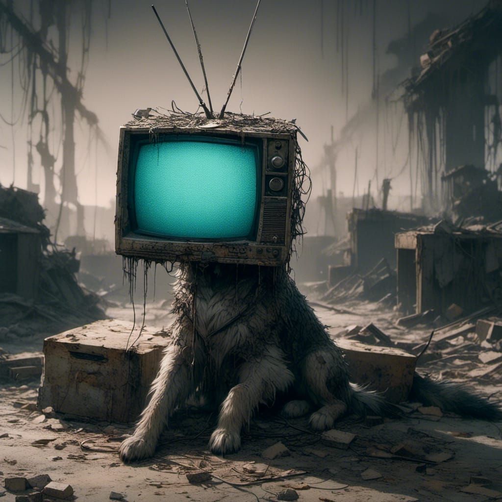 TV head pup - AI Generated Artwork - NightCafe Creator