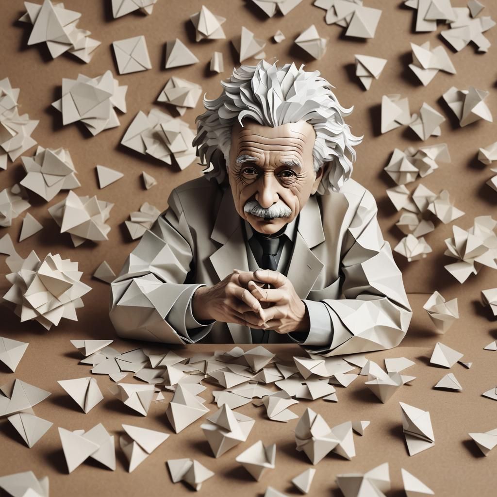 Einstein Contemplates Complex Theories in Thoughtf... - AI Art
