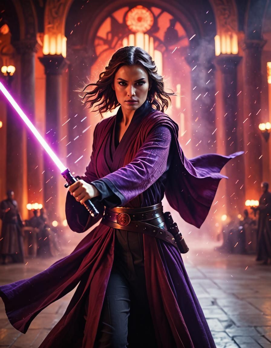 Amanda Billaba, A Jedi Master (single light saber wielder) ♠️ - AI ...