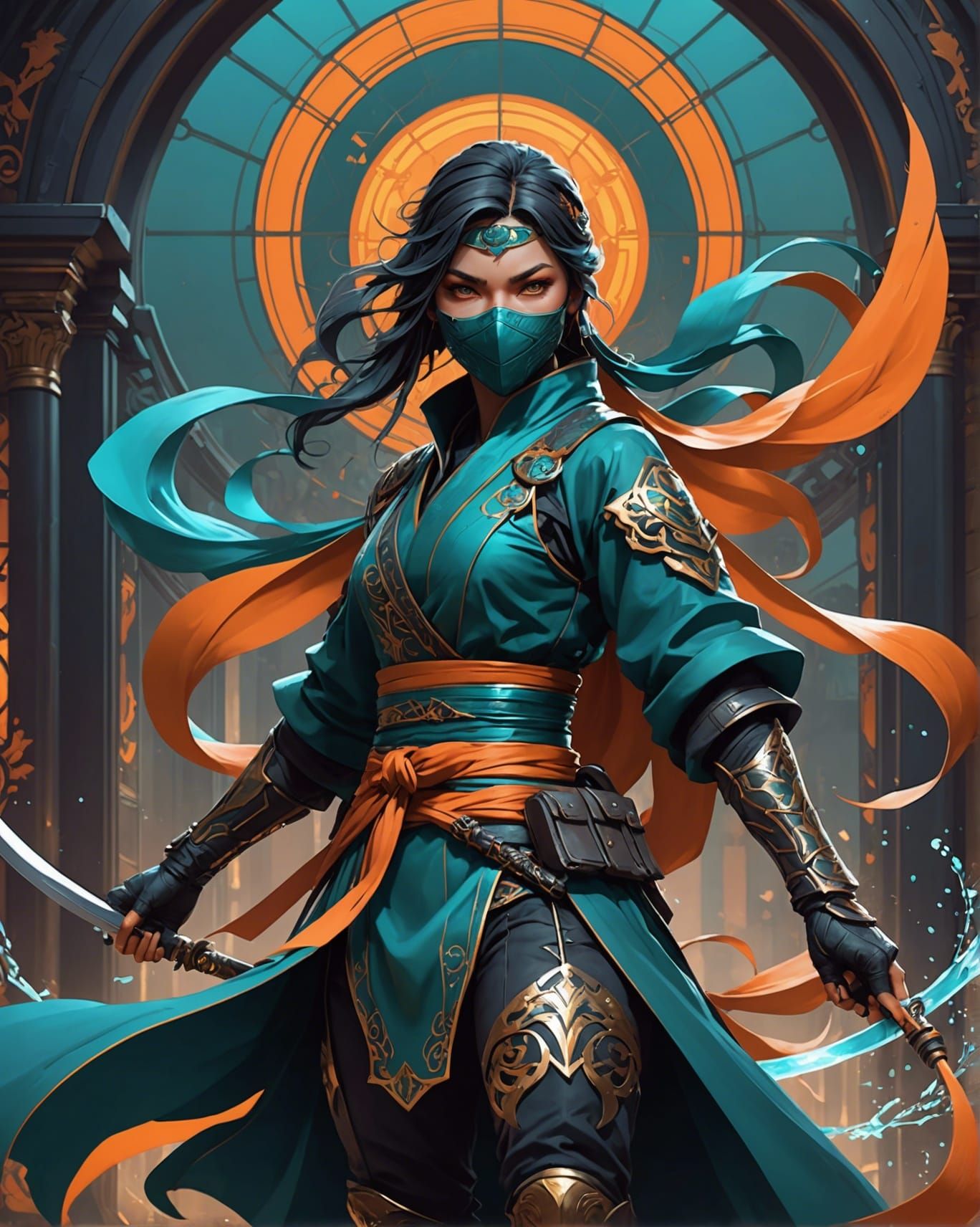 Pretty Girl Ninja - AI Generated Artwork - NightCafe Creator