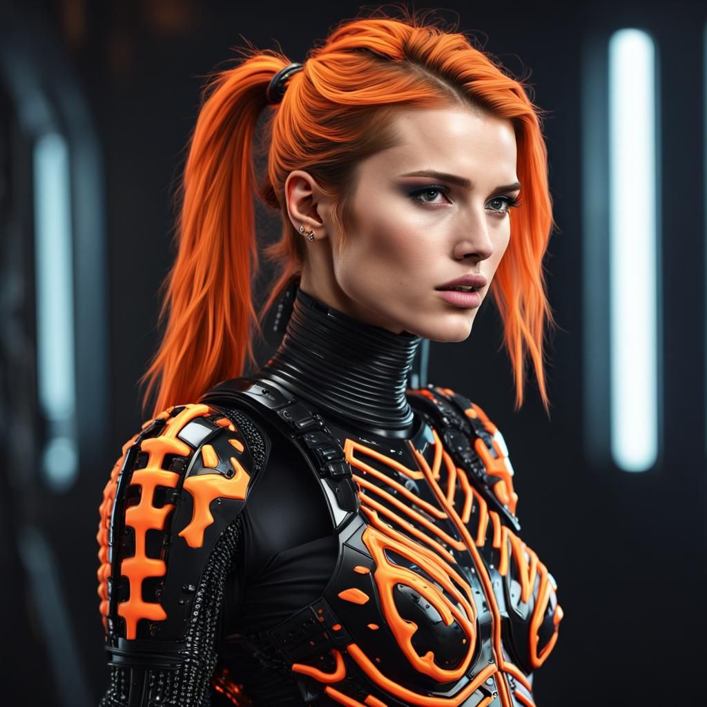 Bella Cyberknight - AI Generated Artwork - NightCafe Creator