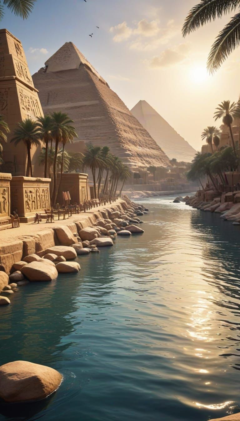 Nile river running - Nile river running