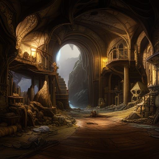 Underground Lair - AI Generated Artwork - NightCafe Creator