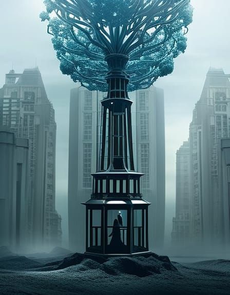 Mechanical tree - AI Generated Artwork - NightCafe Creator