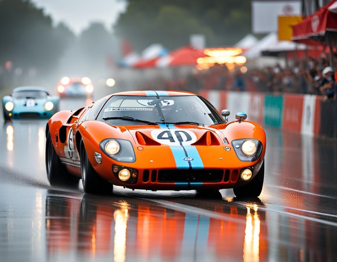 Ford GT40 in 24h of Le Mans - AI Generated Artwork - NightCafe Creator
