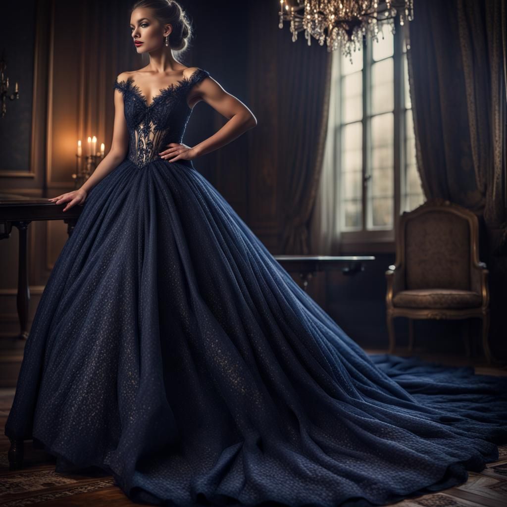 Blue wedding dress - AI Generated Artwork - NightCafe Creator