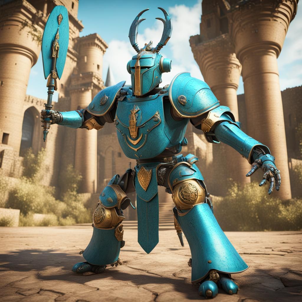 Knight bionic bot - AI Generated Artwork - NightCafe Creator