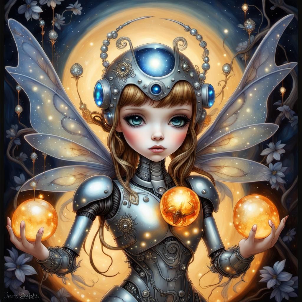 Robotic Alien Fairy - AI Generated Artwork - NightCafe Creator