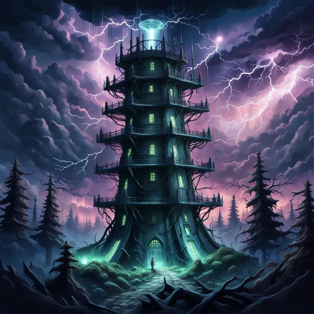 Hidden Tower - AI Generated Artwork - NightCafe Creator