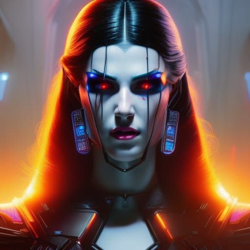 cyber witch - AI Generated Artwork - NightCafe Creator