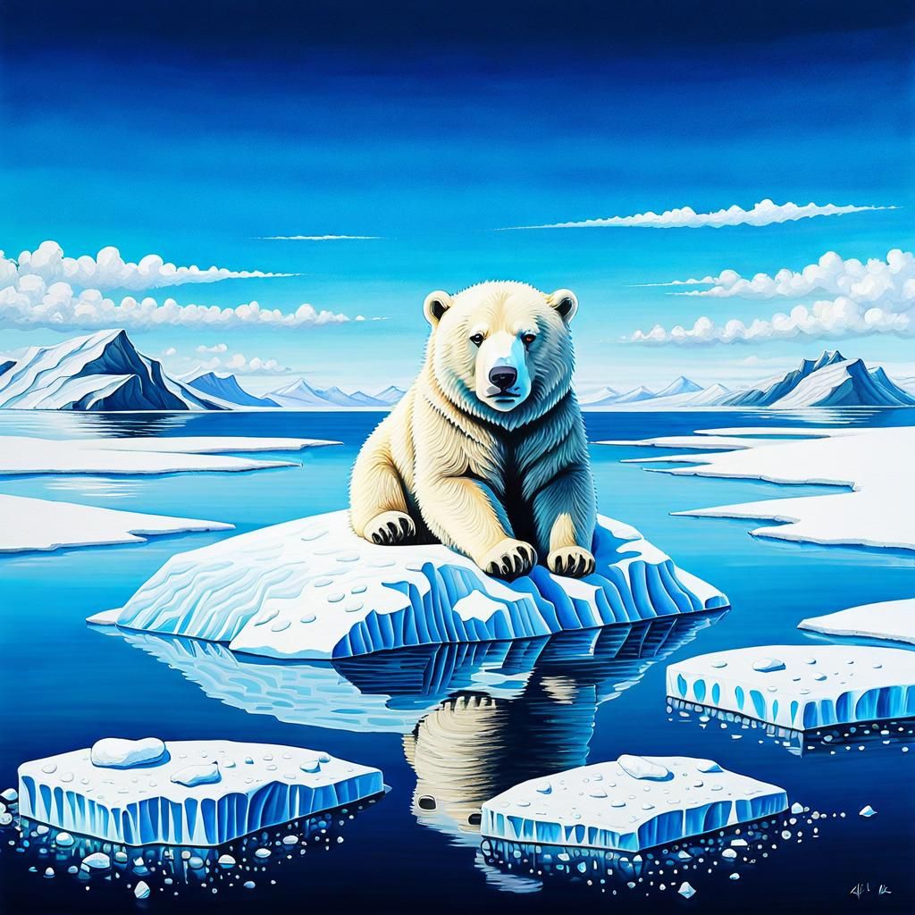 Lonesome Icebear - AI Generated Artwork - NightCafe Creator