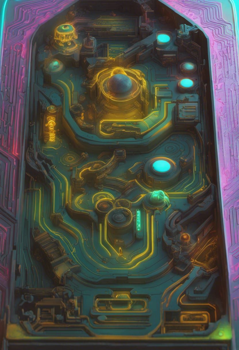 Games Night: Pinball 4/6 - AI Generated Artwork - NightCafe Creator