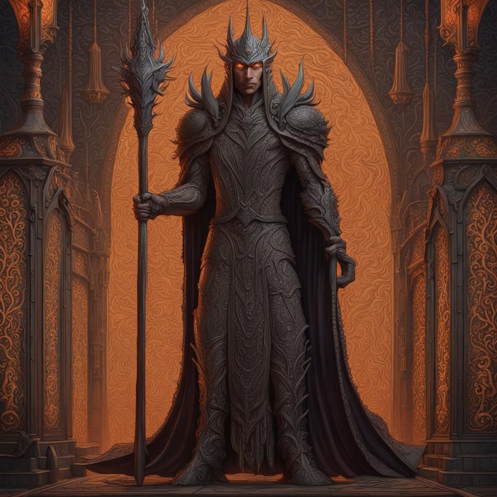 Sauron, full body portrait, by Ivan Bilibin - AI Generated Artwork ...