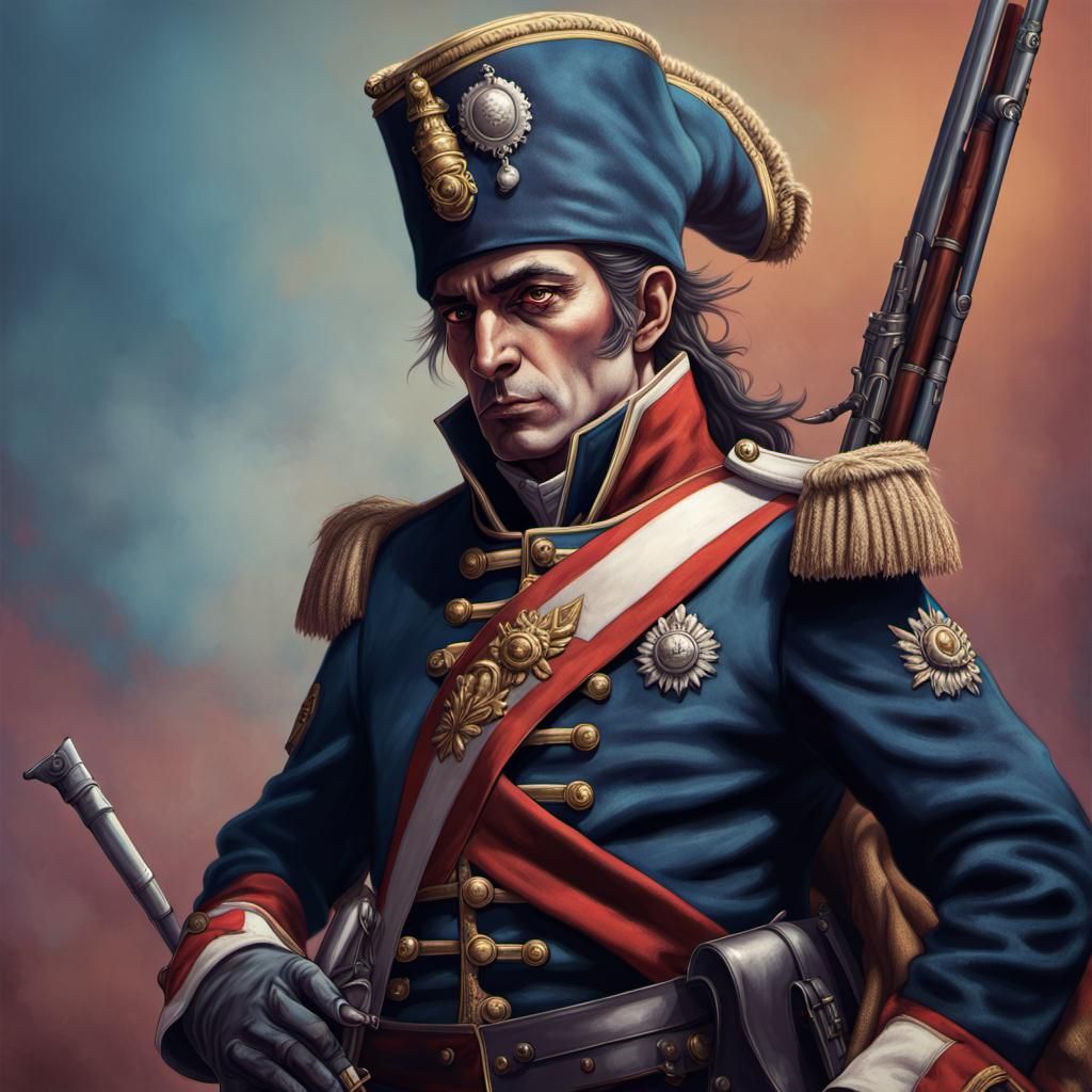 Dark Elf captain in Napoleon veterans guard uniform, with shako ...