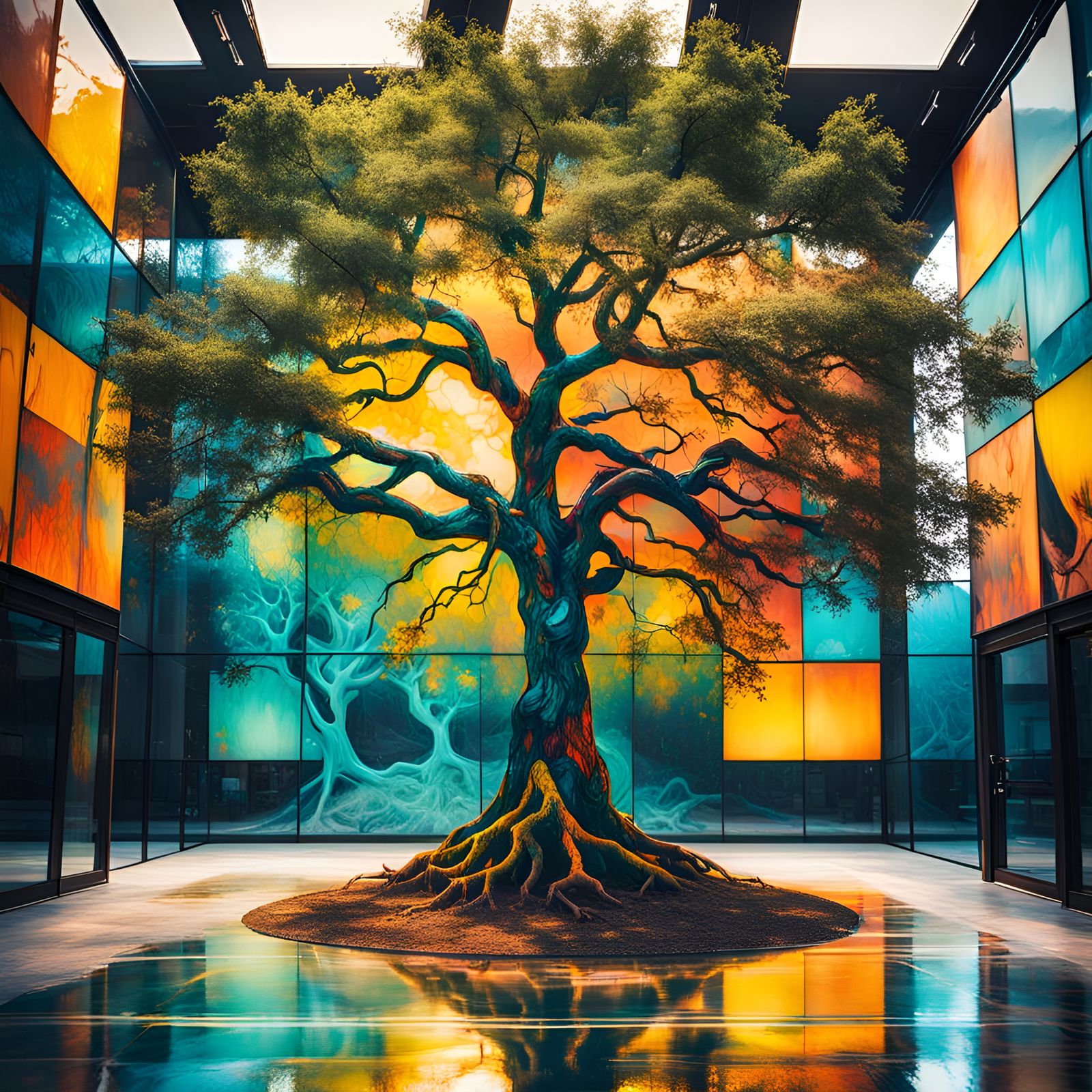 Inside tree - AI Generated Artwork - NightCafe Creator