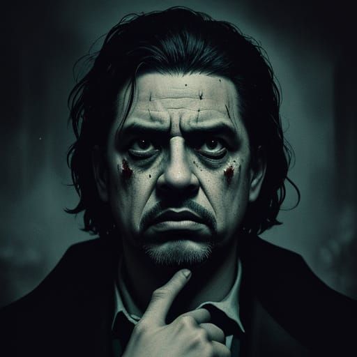 Horrified Face Drained of Color in a Dark Fantasy ... - AI Art