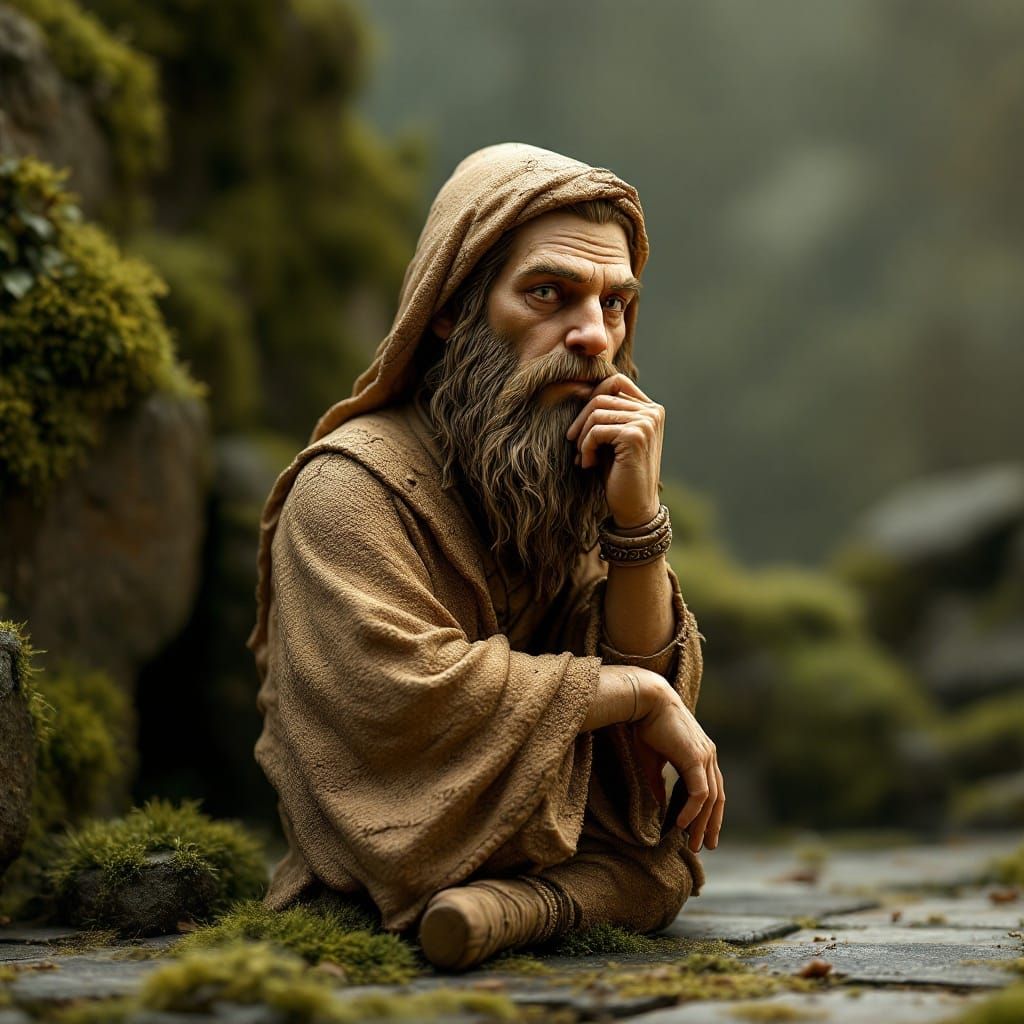 Photorealistic Hobbit Chess Piece in Earthy Realis... - AI Art