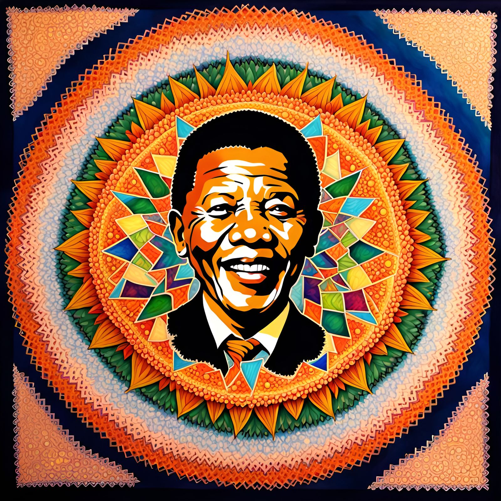 Nelson Mandala - AI Generated Artwork - NightCafe Creator