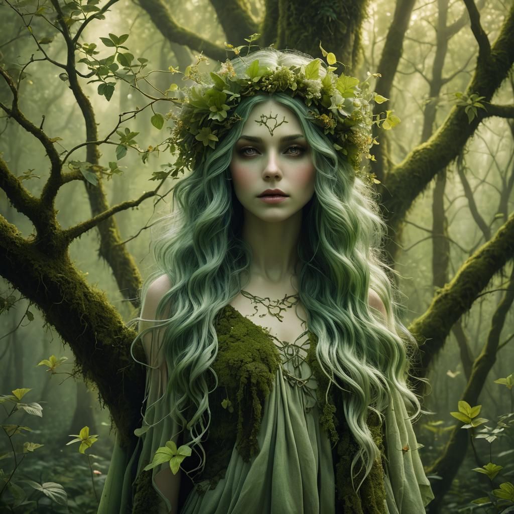 Beautiful forest dryad - AI Generated Artwork - NightCafe Creator
