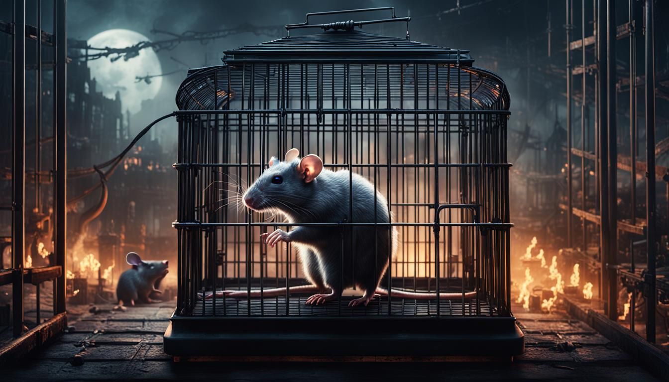 Despite all my rage, I am still just a rat in a cage! - AI Generated ...
