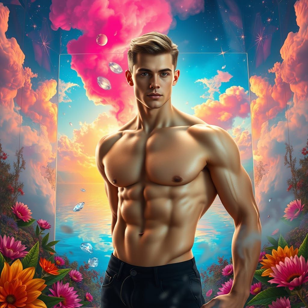 Hyperreal beautiful Handsome 24 year-old pale russian short hair chav ...