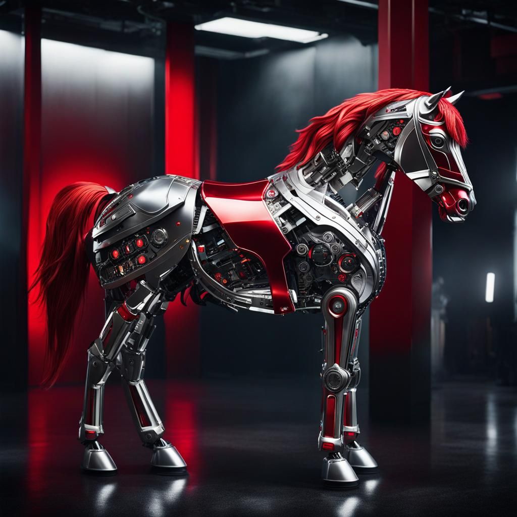 Cyborg horse V.01 - AI Generated Artwork - NightCafe Creator